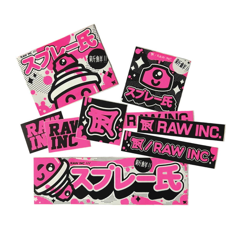 Raw Inc / Mr.Spray sticker pack – Raw Inc.Intl